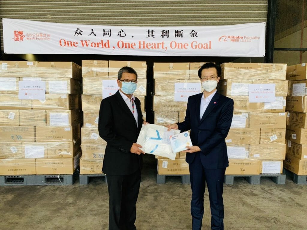 Essential medical supplies donated by Jack Ma foundation and Alibaba ...
