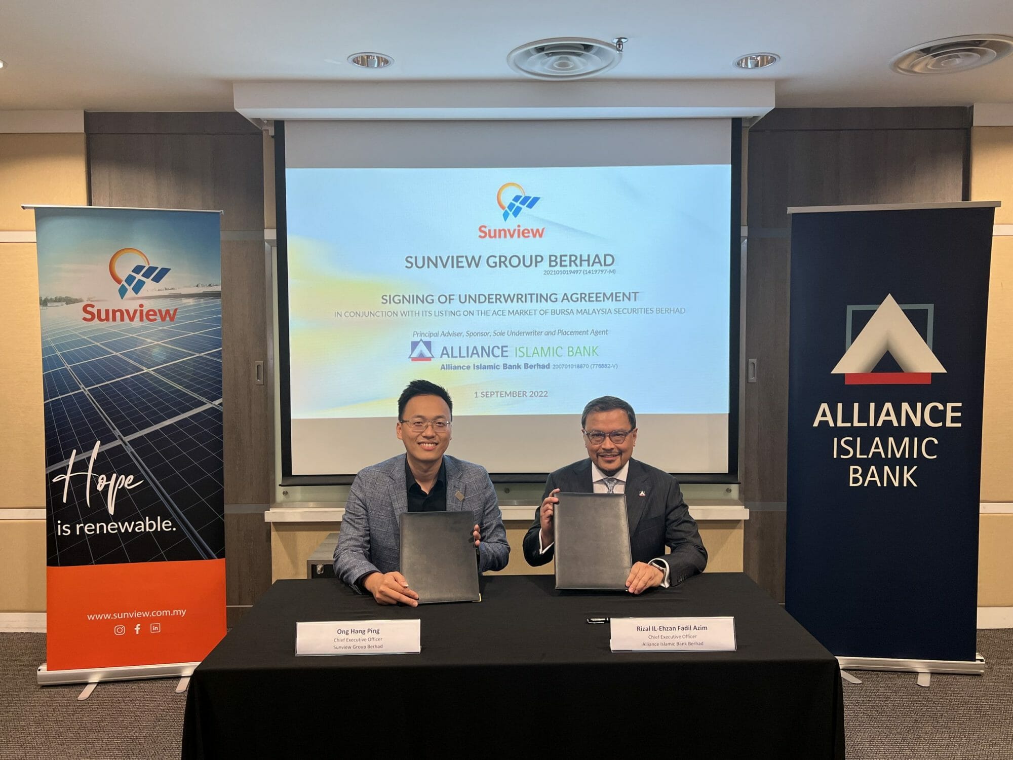 Sunview Inks Underwriting Agreement With Alliance Islamic For Its IPO ...