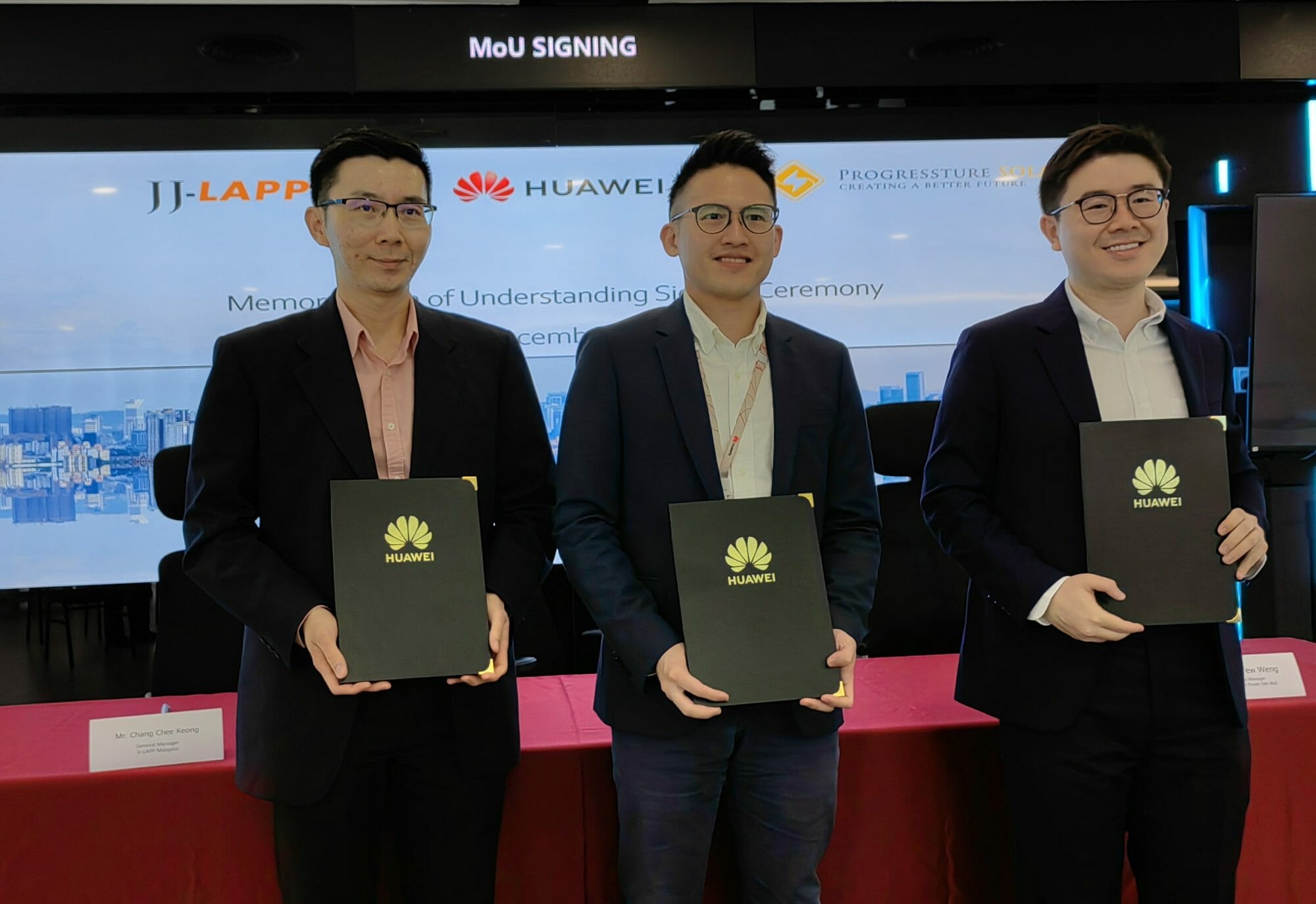 Huawei Malaysia Sealed MoU with Progressture Power and JJ-LAPP to ...