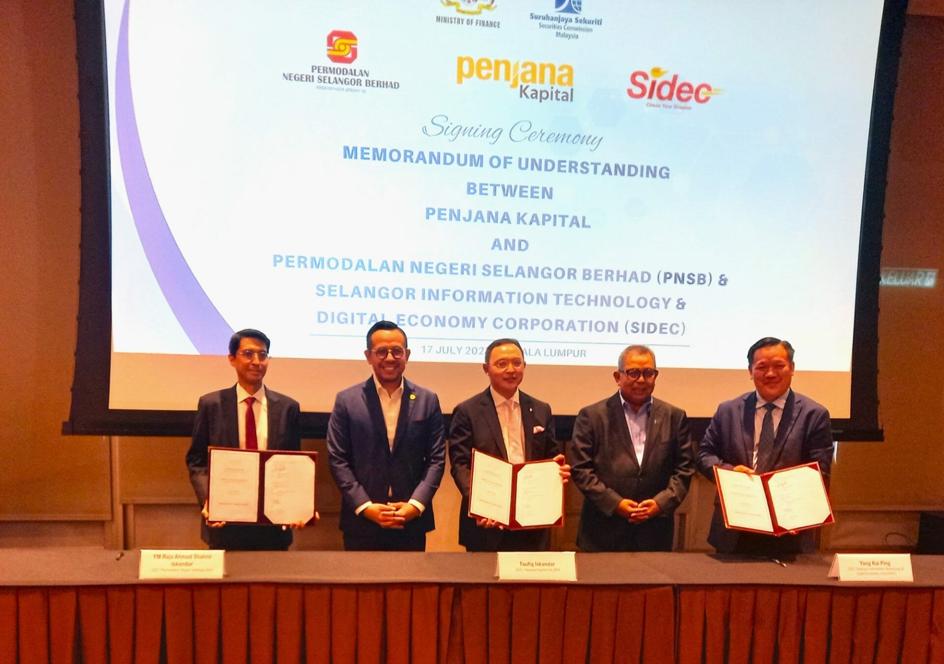 Penjana Kapital Joins PNSB, Sidec To Launch Inaugural Selangor Fund To Aid Innovation ...