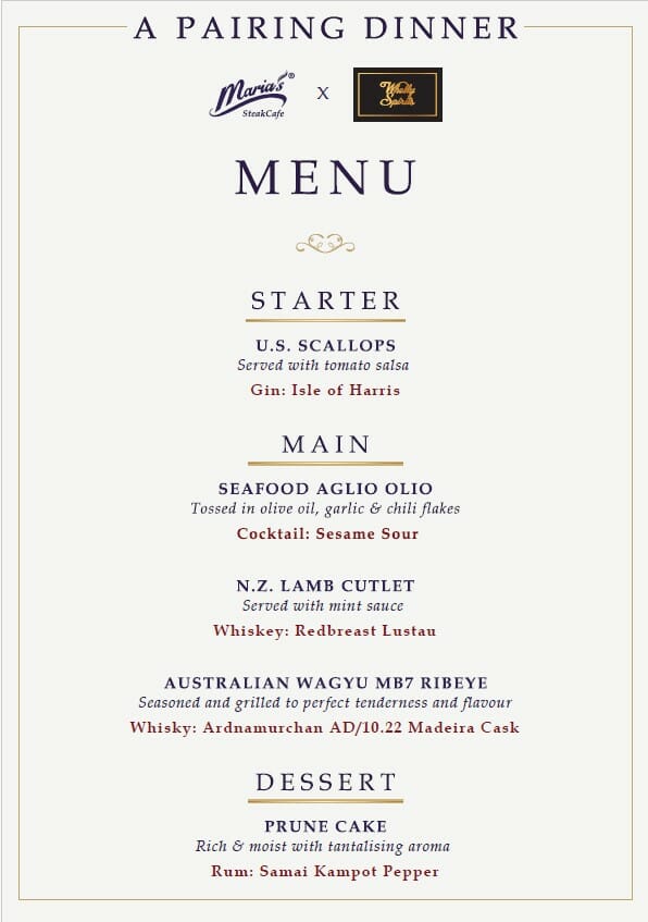 Maria's SteakCafe Teams Up with Wholly Spirits for a Memorable Pairing ...