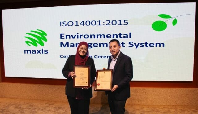 Maxis Network Site Awarded Environment ISO Certification