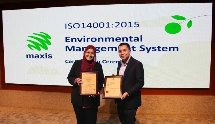 Maxis Network Site Awarded Environment ISO Certification