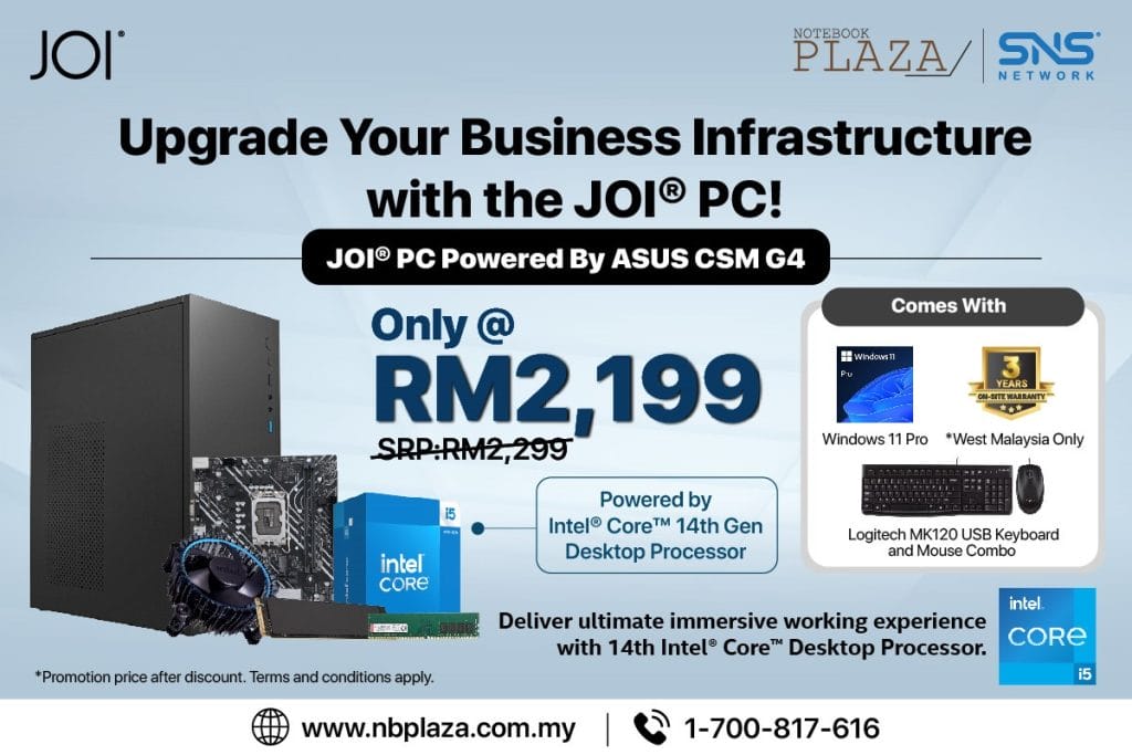 The JOI® PC Powered By ASUS CSM G4 Desktop Series Offers Exceptional Performance With Superb ROI ...
