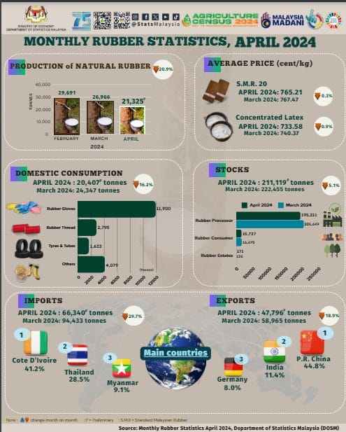 Rubber Production Declines 20.9% In April, Stats Dept Says - BusinessToday