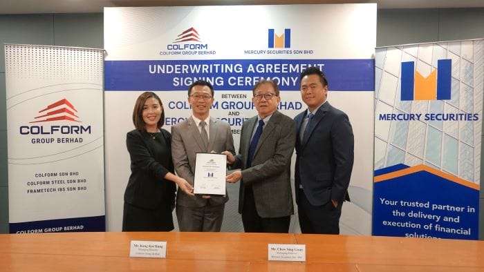 Colform Group Signs Agreement With Mercury For IPO