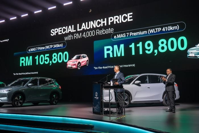 Malaysia's First EV Proton e.mas 7 Debuts At RM105,000