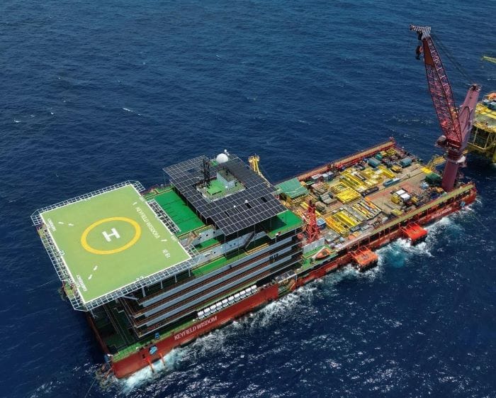 Keyfield Completes Solar PV Project Onboard Its Largest Work Barge