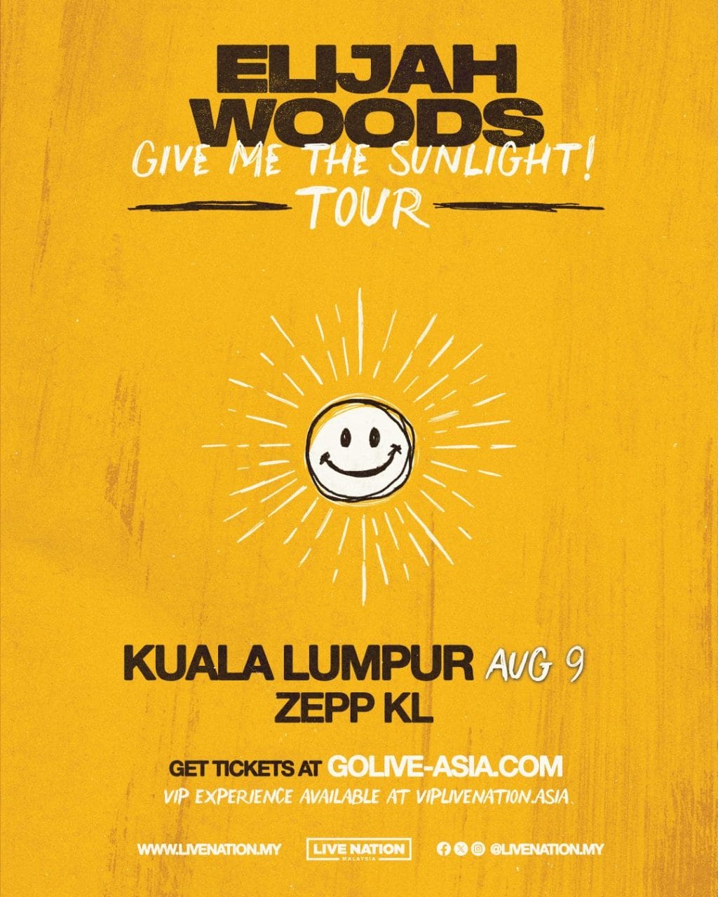 Elijah Woods Brings "Give Me The Sunlight" Tour to Kuala Lumpur