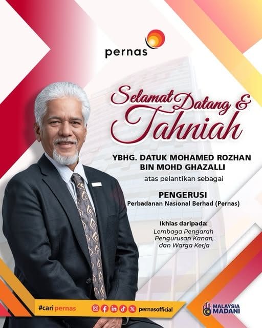 Datuk Mohamed Rozhan Appointed New Independent Chairman Of PERNAS ...