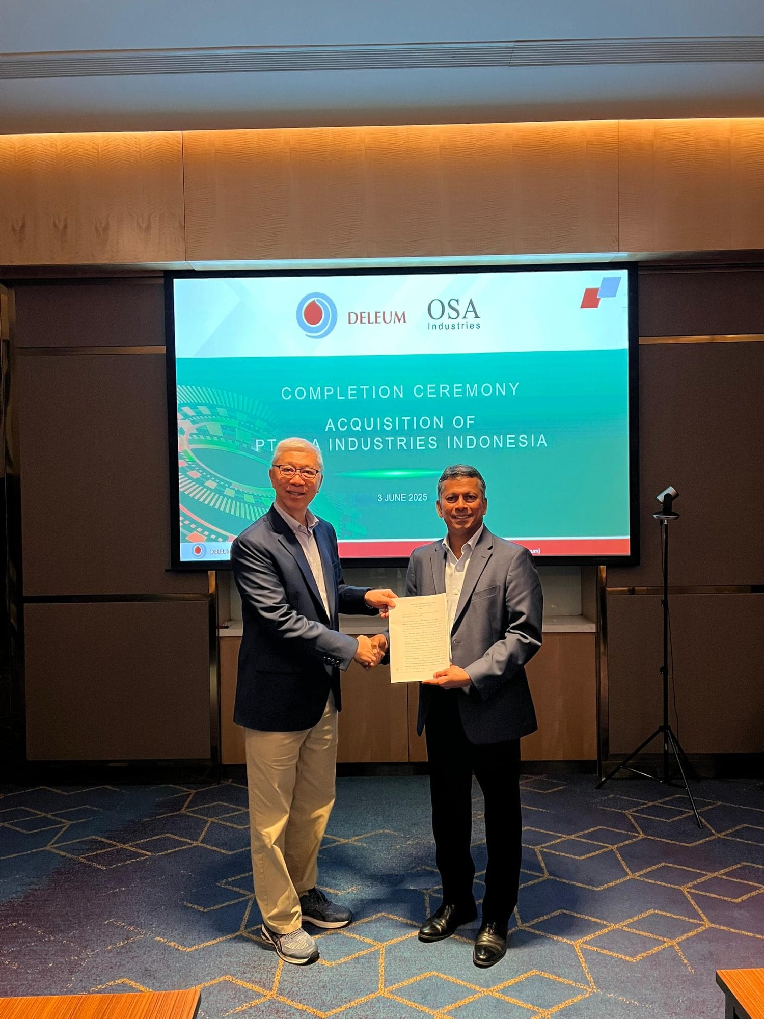 Deleum Finalises US$7 Million PT OSA Acquisition To Expand ASEAN Valve ...