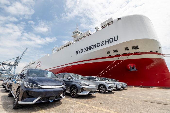 BYD Carrier Vessel With 7,000 Unit Capacity Makes Maiden Voyage To Malaysia