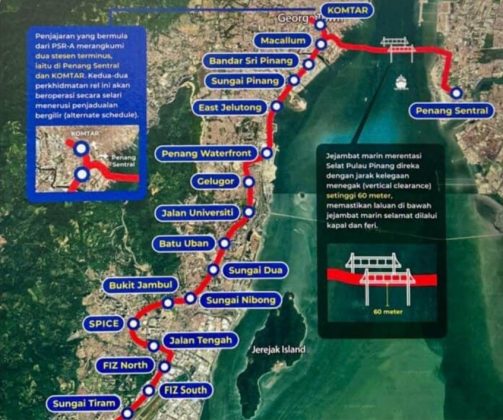New Ceiling Cost For Penang LRT Line Raised To RM16.8 Billion