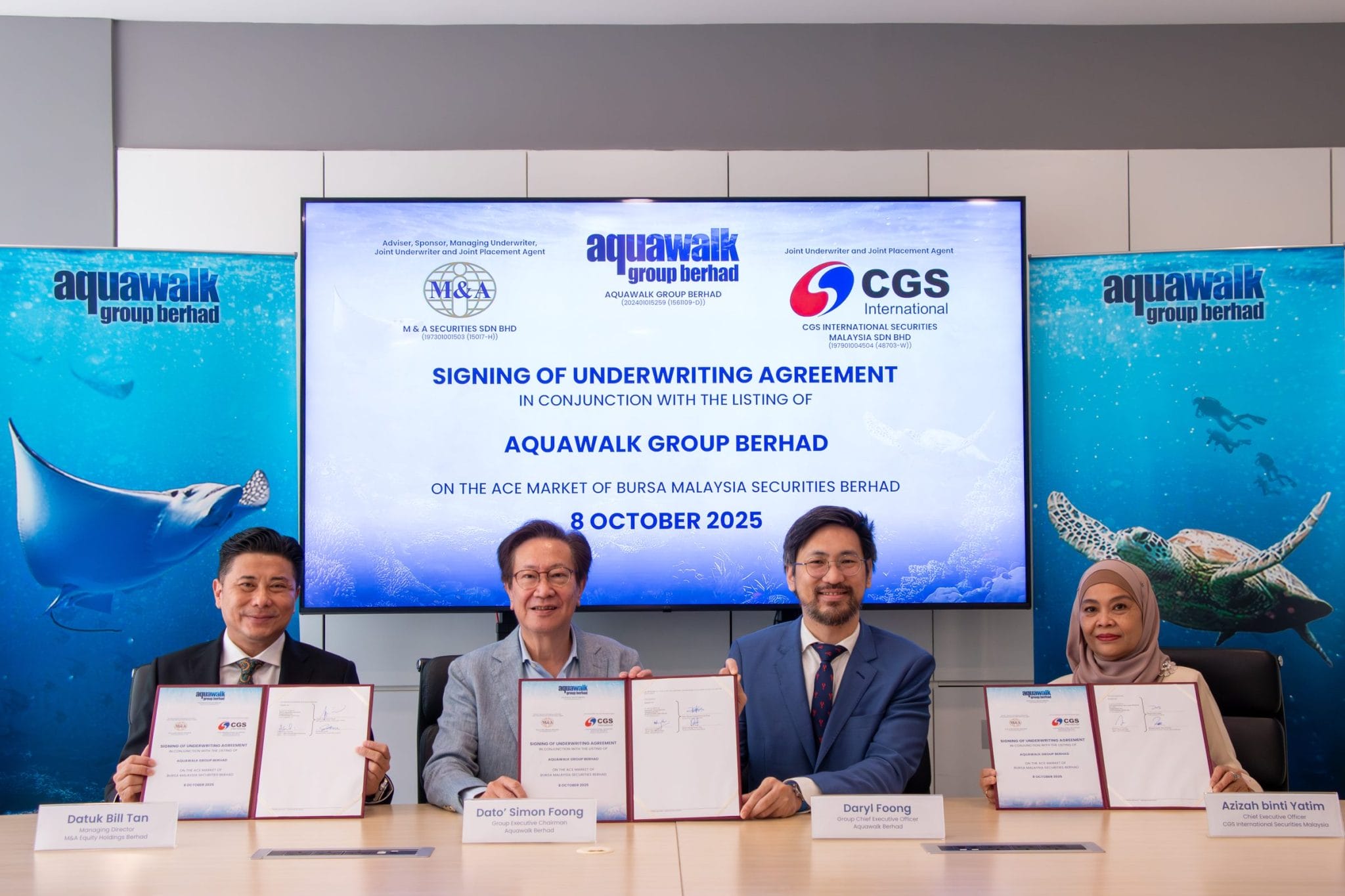 Aquawalk Makes Tepid Debut, Slips Half-A-Sen Despite Strong IPO Demand